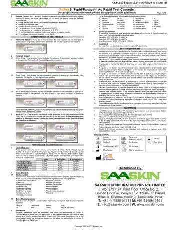 Ctk Biotech Onsite S Typhi Paratyphi Ag Rapid Test At Best Price In Chennai