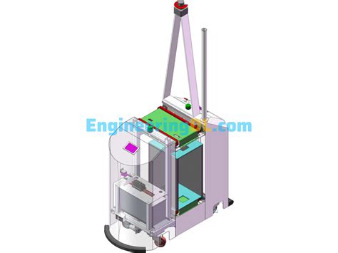 Sw Model Of Agv Trolley With Detailed Chassis Structure Solidworks