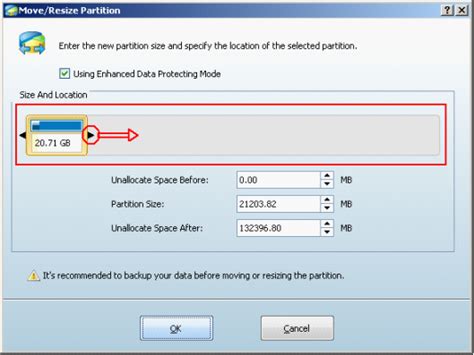 resize server 2003 system partition perfectly