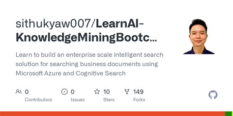 Github Sithukyaw007learnai Knowledgeminingbootcamp Learn To Build An Enterprise Scale