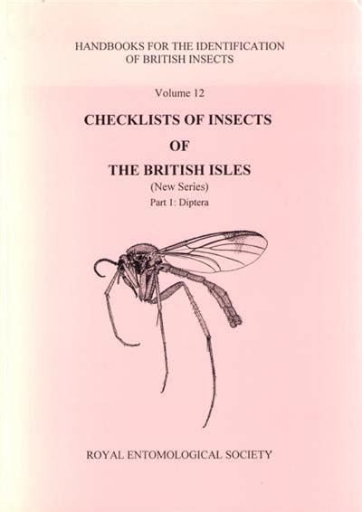 Checklists Of Insects Of The British Isles Pt 1 Diptera Handbooks