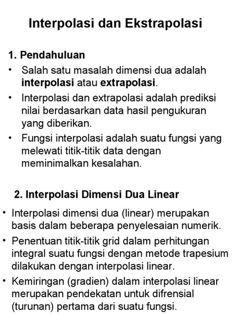 Interpolasi Dan Ekstrapolasi Pdf