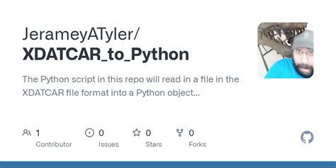 Github Jerameyatyler Xdatcar To Python The Python Script In This Repo Will Read In A File In