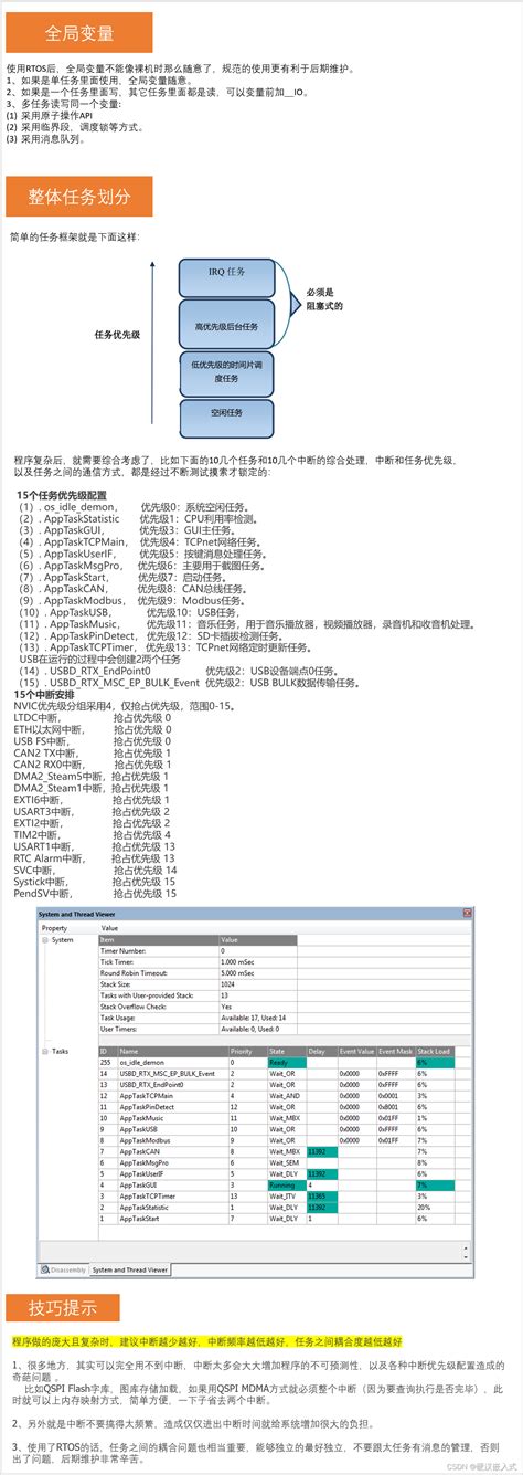 第8期threadx视频教程：应用实战，将裸机工程移植到rtos的任务划分，驱动和应用层交互，中断dma，c库和中间件处理等注意事项
