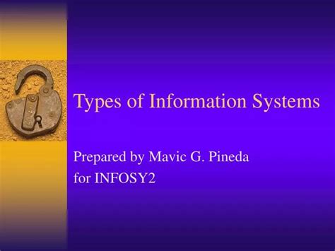 PPT Types Of Information Systems PowerPoint Presentation Free Download ID