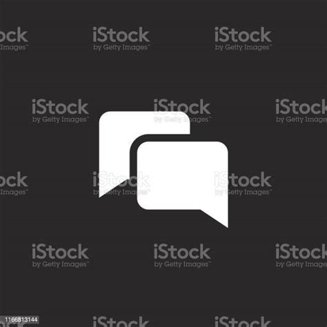 채팅 아이콘을 제공합니다 웹 사이트 디자인 및 모바일 응용 프로그램 개발을위한 채워진 채팅 아이콘 검은 배경에 격리 채워진 대화 Assests 컬렉션에서 채팅 아이콘 0명에
