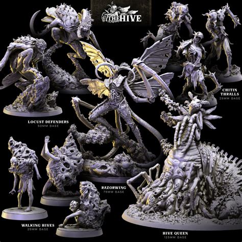 3d printable the hive collection insects by bestiarum miniatures