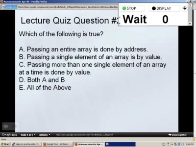 CS 159 Problems Responses Lecture Quizzes