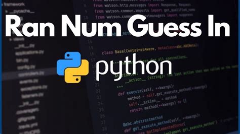Make Random Number Guessing Game In Python Youtube