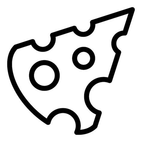 Gouda Käse Symbol Umriss Des Gouda Käse Vektorsymbols Für Webdesign Isoliert Auf Weißem