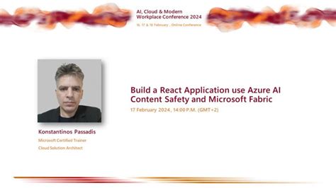 Ai Conference Modernworkplace Konstantinos Passadis