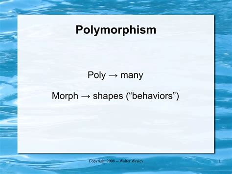 Polymorphism Ppt