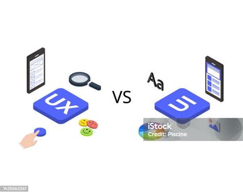 La Différence Entre Ux Et Ui Design Vecteurs Libres De Droits Et Plus Dimages Vectorielles De