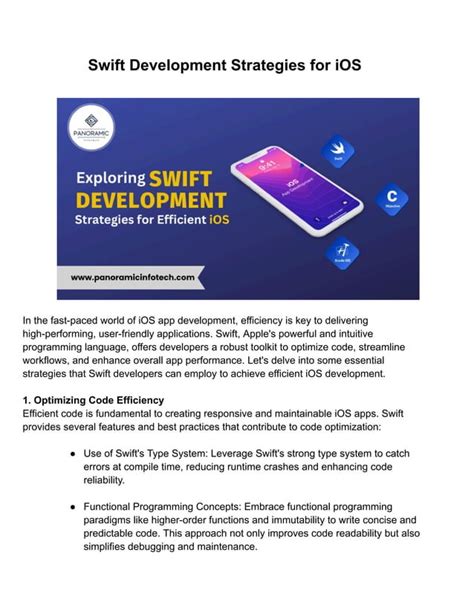 Swift Development Strategies For Ios App Pdf