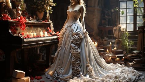 Premium Photo A Beautiful Bride In A Wedding Dress Celebrates Love