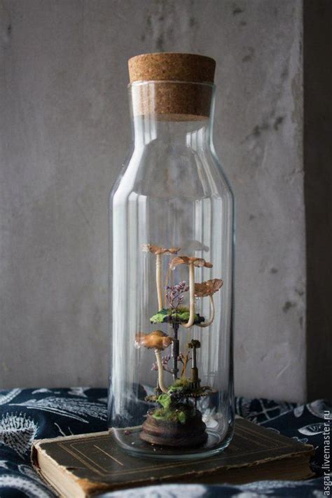 Статуэтки ручной работы Ярмарка Мастеров ручная работа Купить Грибной флорариум высокий