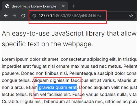 Deep Link To Specific Text On Web Page Deeplinks Css Script