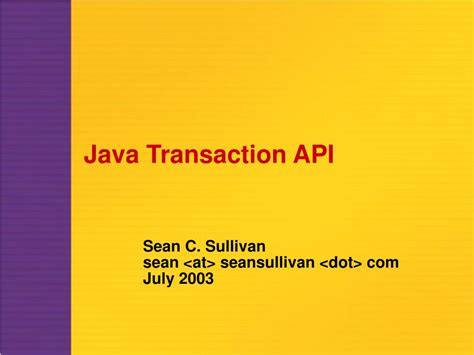 PPT Java Transaction API PowerPoint Presentation Free Download ID 3389532