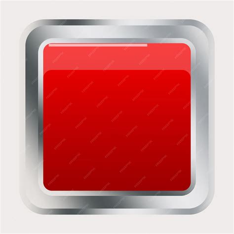 Premium Vector 3d Red Square Button Vector Illustration