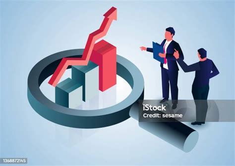 돋보기 중간에 데이터 차트를 분석하고 논의하는 사업가 검색에 대한 스톡 벡터 아트 및 기타 이미지 검색 등측투영법 문서