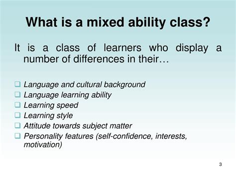Ppt Teaching English Language In Mixed Ability Classes Powerpoint