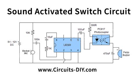 circuit diagram of voice activated switch