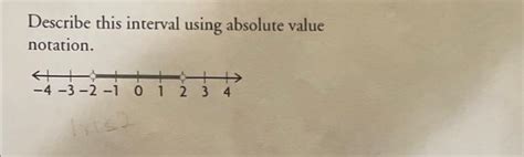 Solved Describe This Interval Using Absolute Value Notation