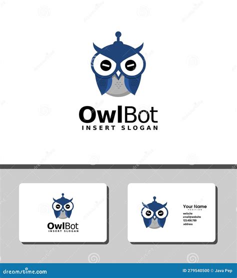 Stunning Owl Bot Logo Stock Vector Illustration Of Symbol 279540500