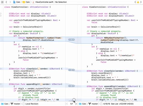 Version Control Using Xcode How Can I Diff Between A Working Copy Of