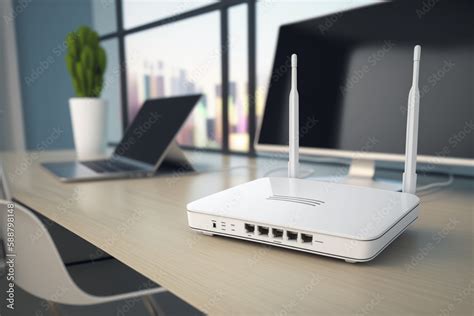 Router On The Table Router Is A Device That Forwards Data Packets Between Computer Networks