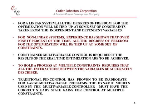 Ppt Real Time Optimization And Constrained Multivariable Control