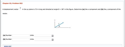 solved chapter 03 problem 002 a displacement vector r in