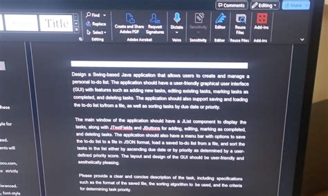 Solved Design A Swing Based Java Application That Allows