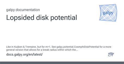 lopsided disk potential — galpy v1 11 1 dev0 documentation