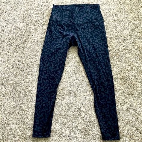 Lululemon Athletica Black Leopard Print Leggings Size Gem