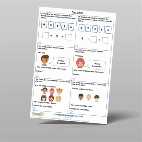 Year 1 Find A Part Reasoning And Problem Solving Resource Classroom