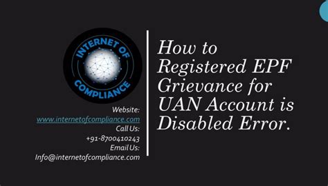 EPF Grievance For UAN Account Is Disabled