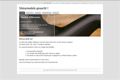 silverstripe cms community showcase shinymodels de oco pure