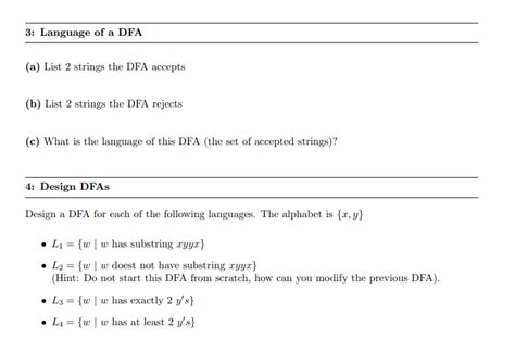 Solved Consider The State Diagram Of The Following Dfa 1