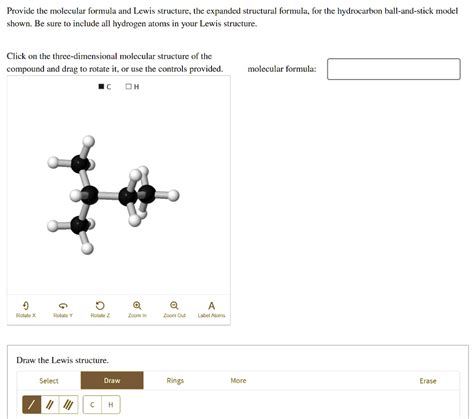 Provide The Molecular Formula And Lewis Structure The Expanded
