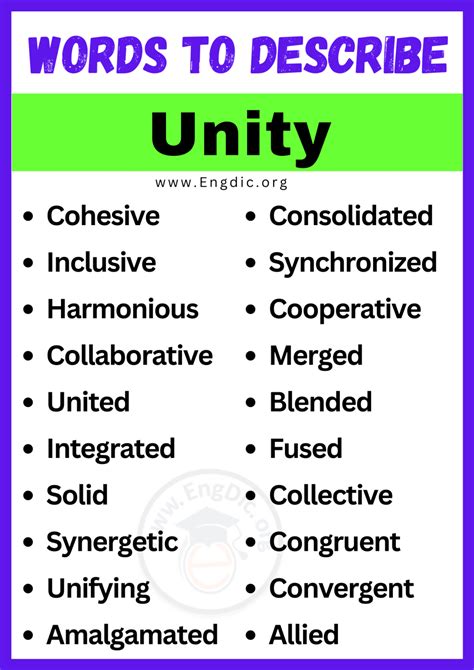 20 Best Words To Describe Unity Adjectives For Unity Engdic