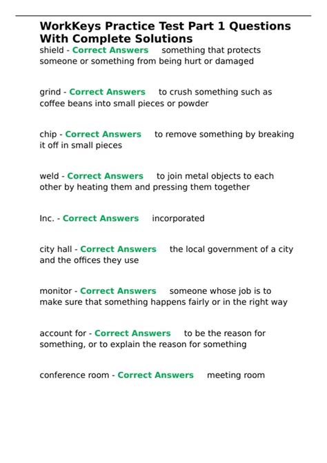 Workkeys Practice Test Part 1 Questions With Complete Solutions Workkeys Practice Tst Stuvia Us