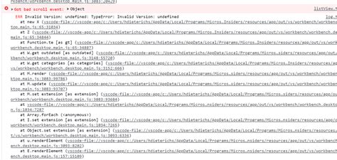 Invalid Extension Causes Scroll View To Throw Issue Microsoft Vscode GitHub