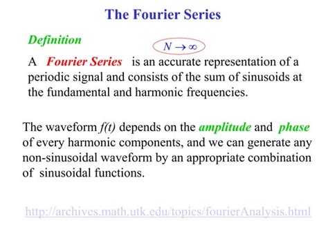 Fourier Method Of Waveform Analysis Msc Physics Ppt