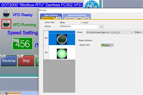 mitsubishi hmi modbus rtu danfoss fc302 tutorial