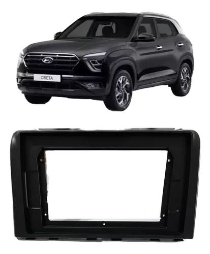 Moldura Novo Creta 10 Polegadas Preta 2021 2022 2023 Parcelamento Sem Juros