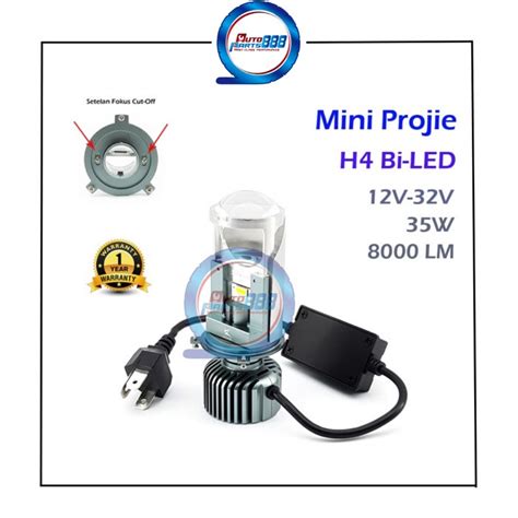 Jual Lampu Led Mini Lensa Projector Bi Led H Mobil Motor W Lm Shopee Indonesia