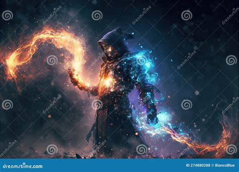 Battlemage In Magical Fantasy Setting For Game Character Design Stock Photography ...