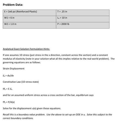 solved consider a bar with a variable cross section