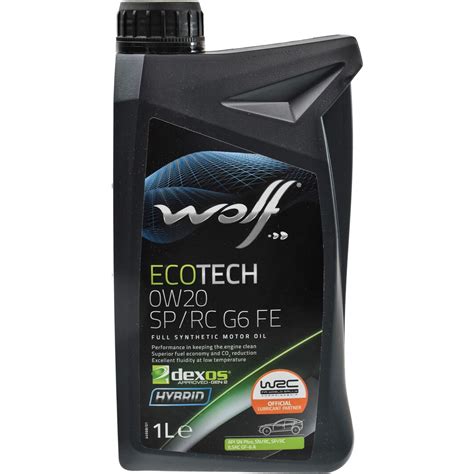 Engine oil WOLF Ecotech SP/RC G6 FE 0W20 1l, 1047257 | AUTODOC price ...